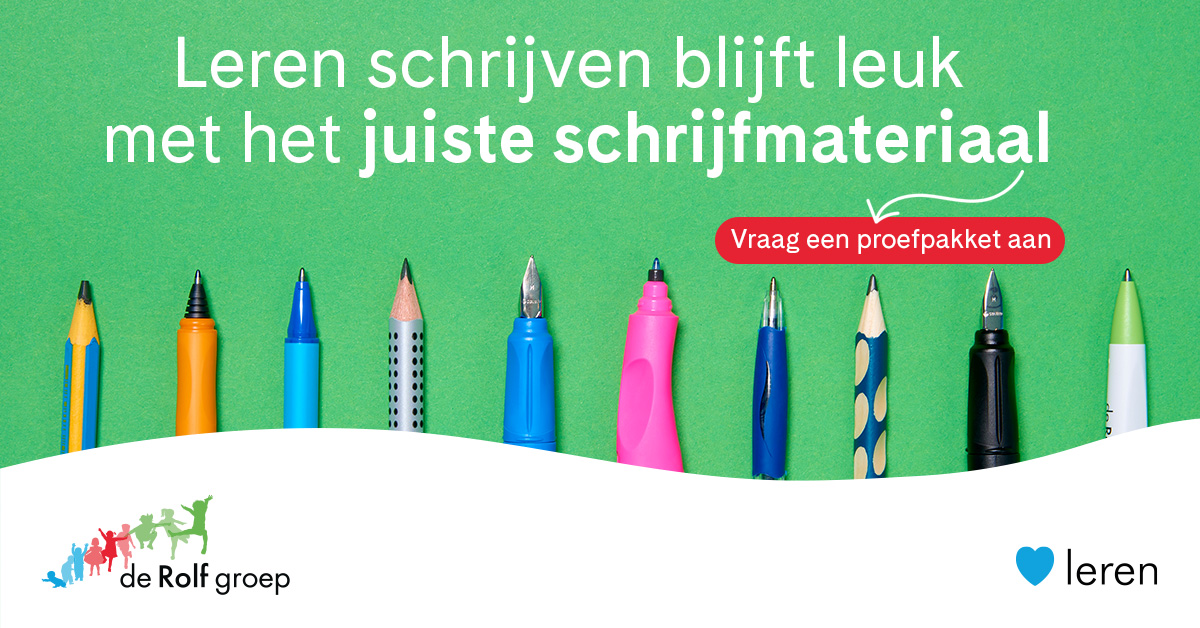 Leren schrijven blijft leuk met het juiste schrijfmateriaal - de Rolf groep